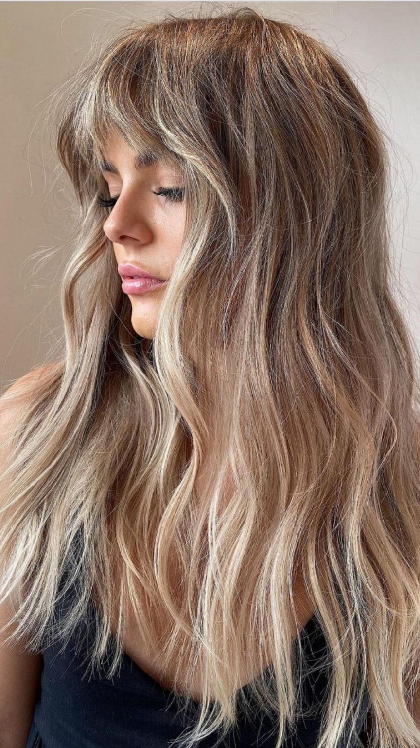 19 Flattering Long hair curtain bangs hairstyle to wear 2021!