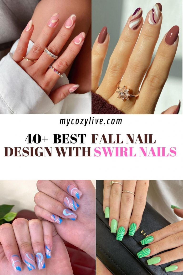 40+ Abstract Nail Art & Swirl Nails To Inspire Your Next Fall Manicure