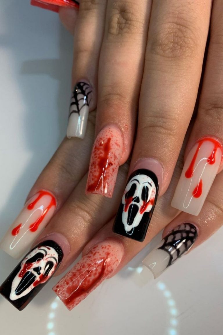 33 Spooky Scream nails design for Halloween nails 2021 - Page 3 of 4 ...