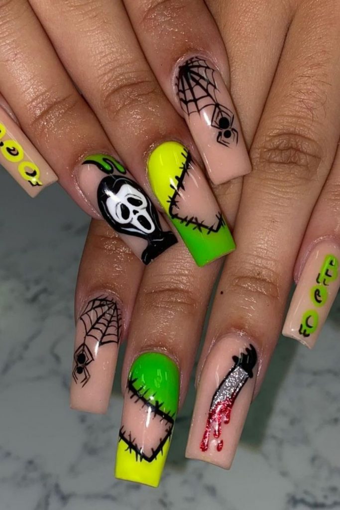 33 Spooky Scream nails design for Halloween nails 2021 - Page 3 of 4 ...