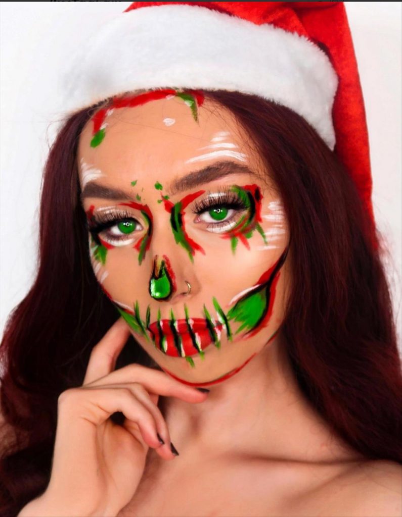 23 Creative Holiday & Christmas makeup looks ideas 2021