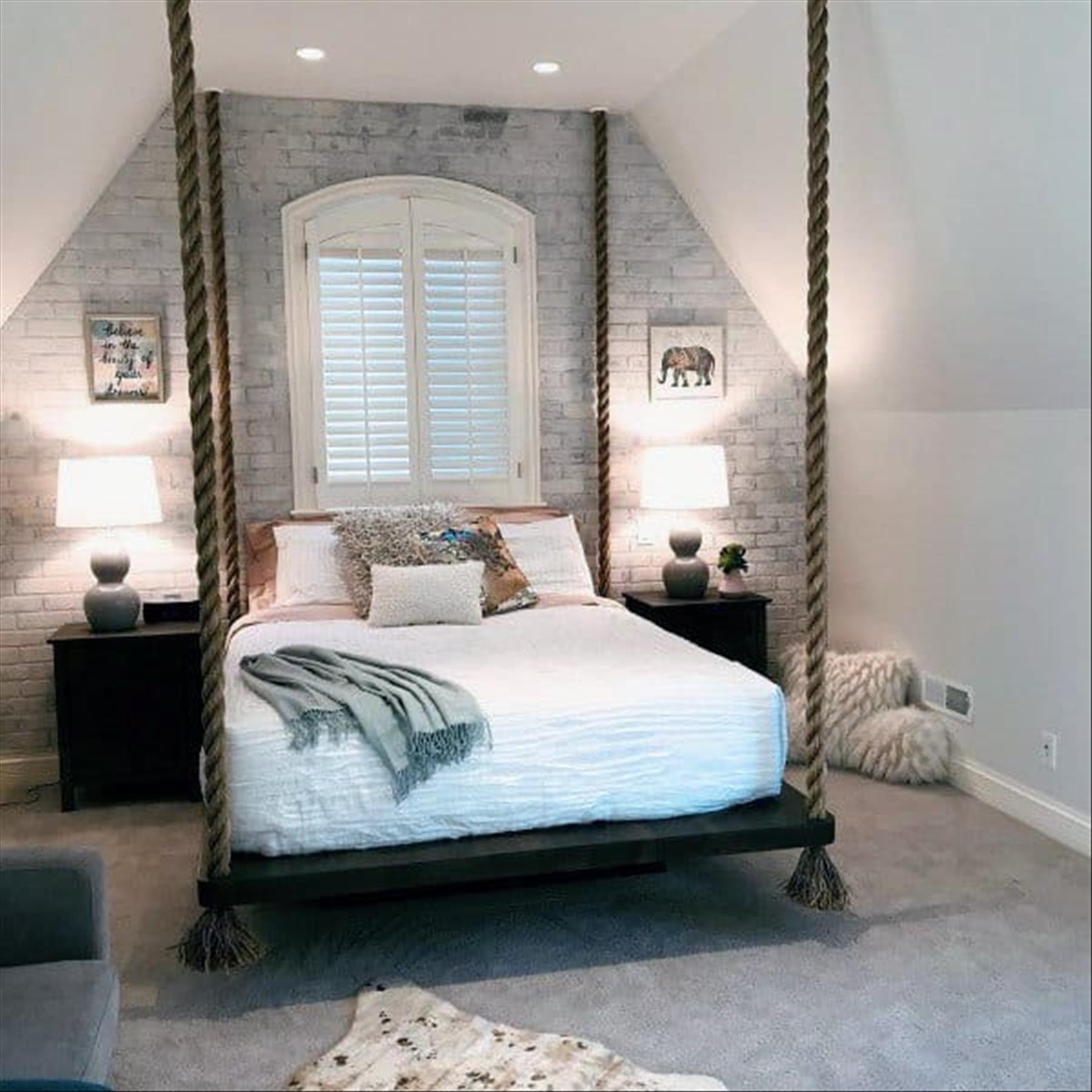 25 Creative Hanging Bed Design Ideas for Romantic Space