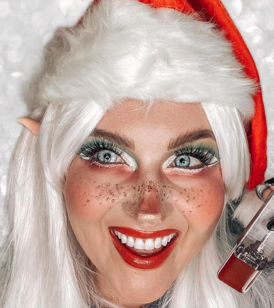 23 Creative Holiday & Christmas makeup looks ideas 2021