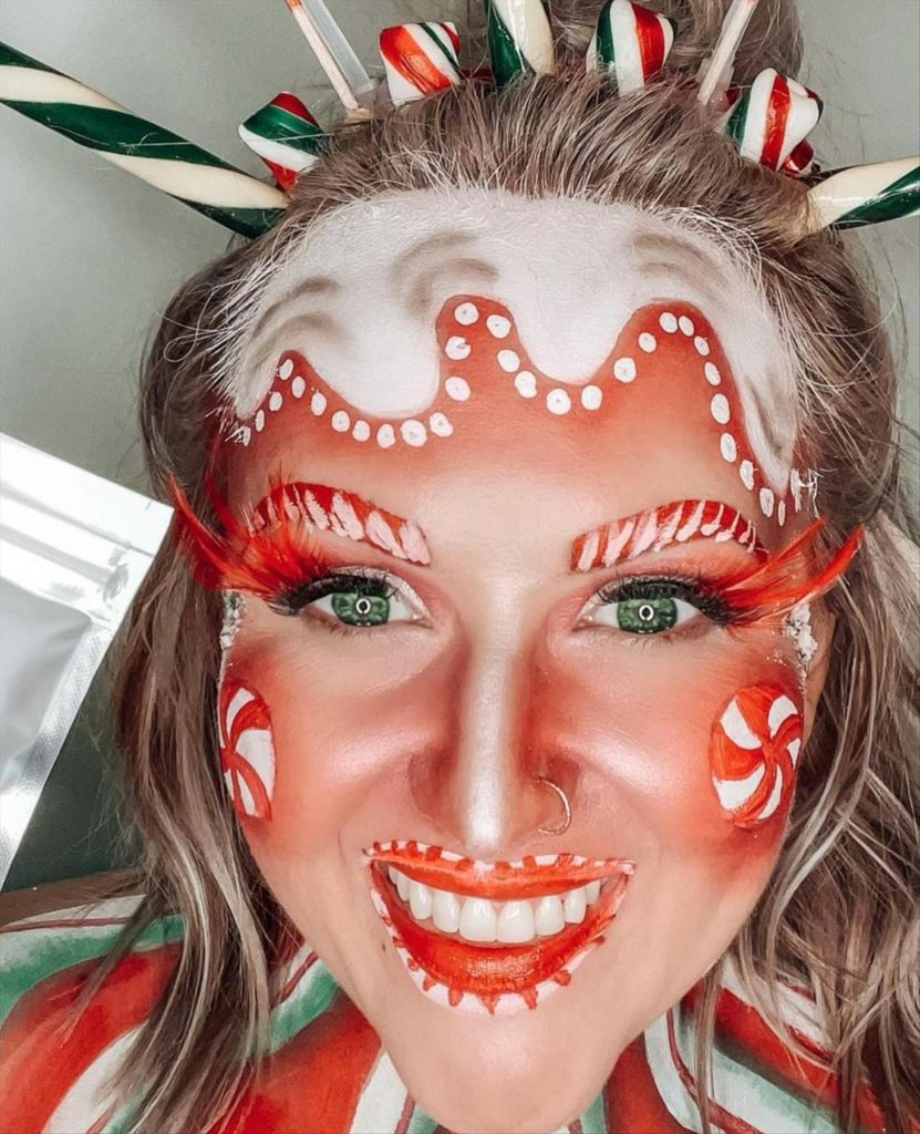 23 Creative Holiday & Christmas makeup looks ideas 2021