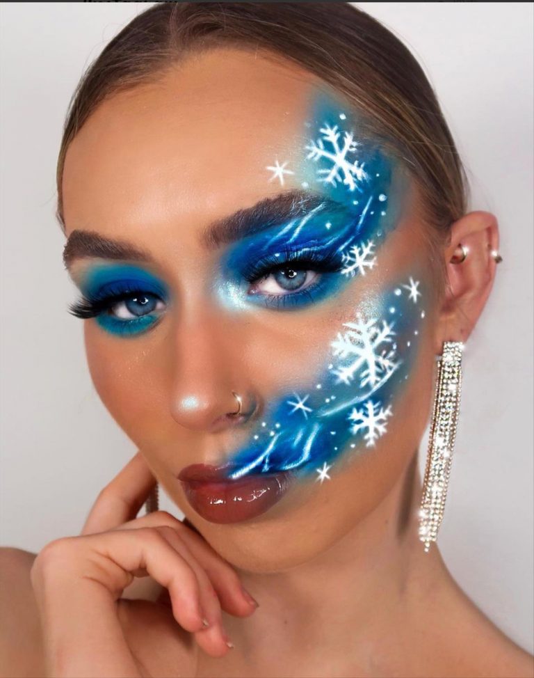 23 Creative Holiday & Christmas makeup looks ideas 2021