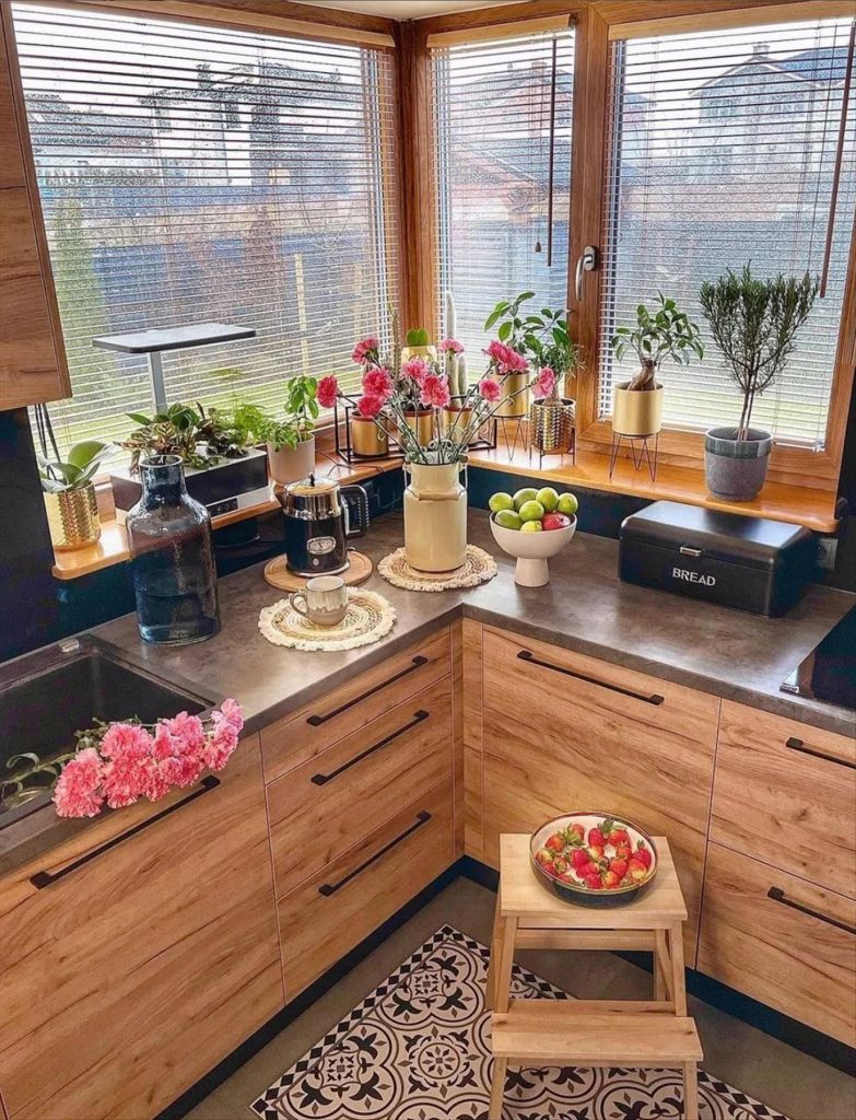 28 Simple and Modern Summer Kitchen Decoration Ideas