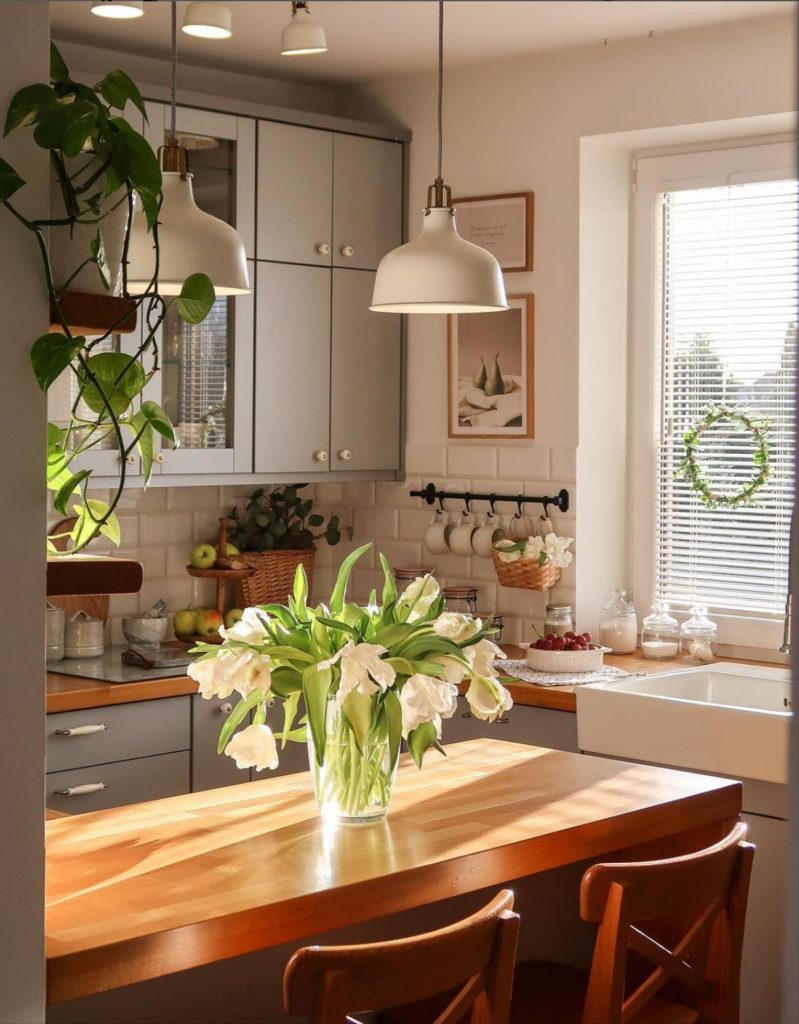 28 Simple and Modern Summer Kitchen Decoration Ideas