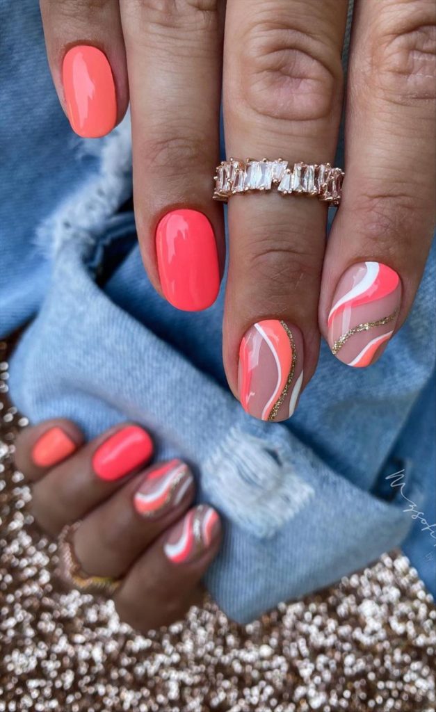 21 Beautiful coral nail designs to wear this Summer - Mycozylive.com