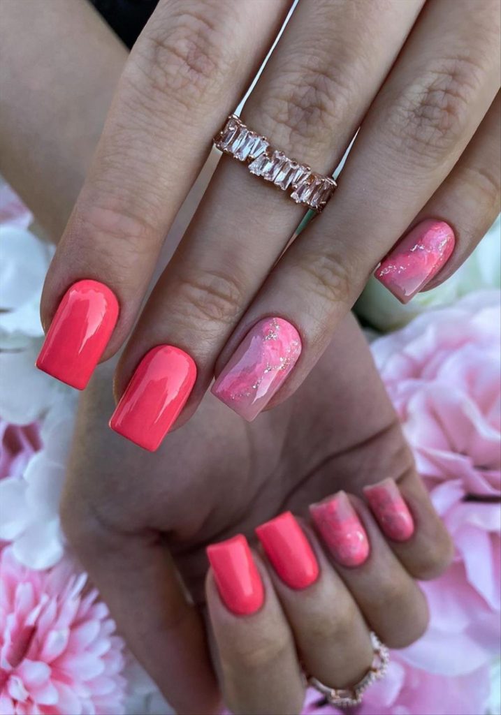 21 Beautiful coral nail designs to wear this Summer - Mycozylive.com