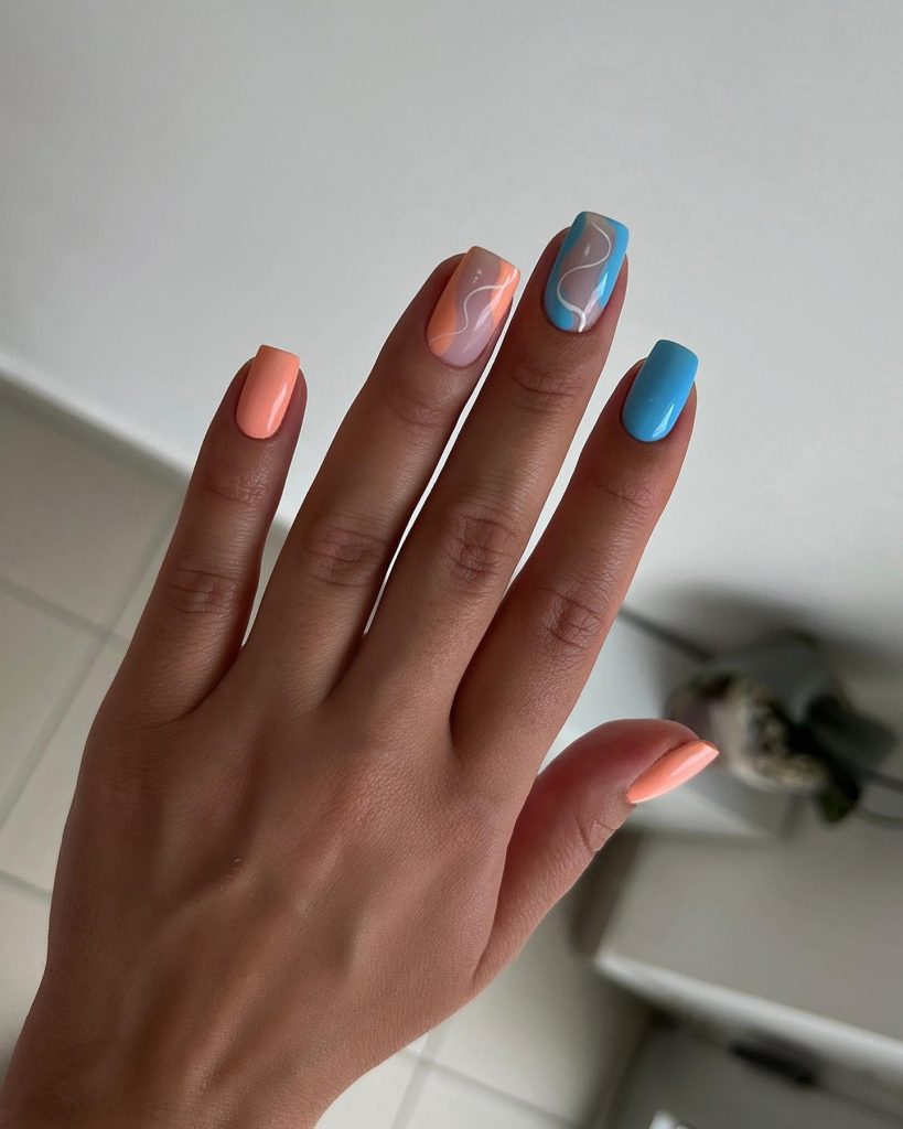 30+ Adorable Short Blue Nails Ideas for Cooler Vibes in 2022!