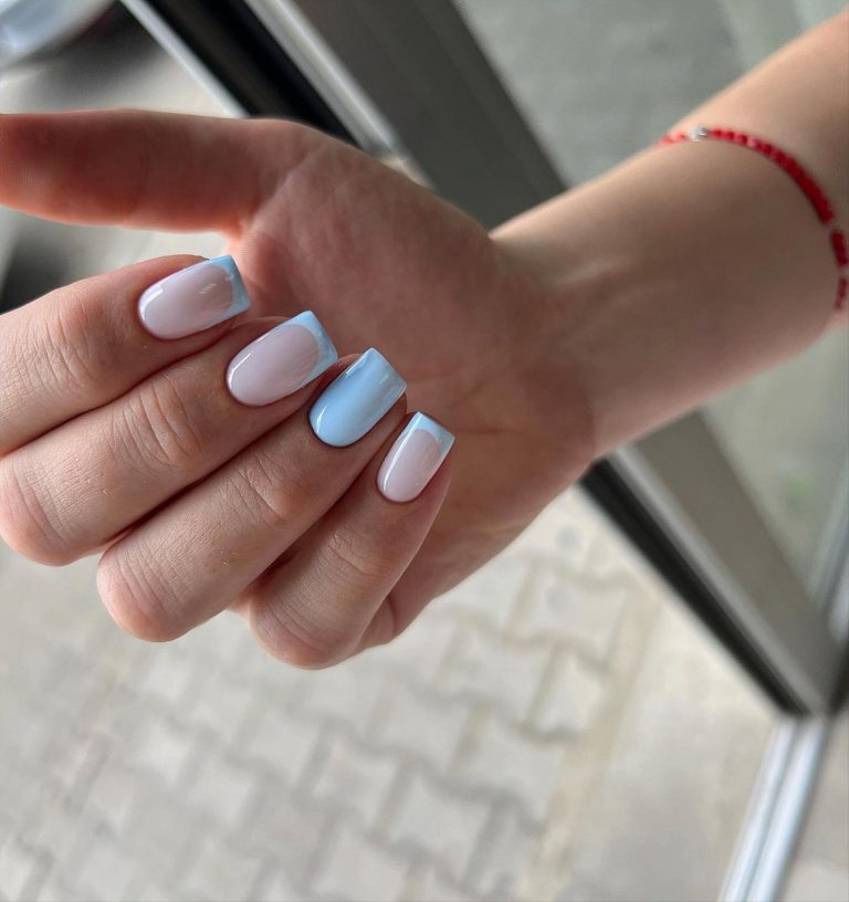 30+ Adorable Short Blue Nails Ideas for Cooler Vibes in 2022!