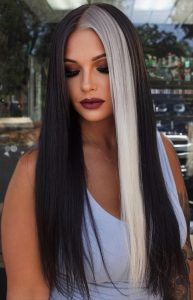 34 Cool two-tone hair color for brunette to try now - Mycozylive.com