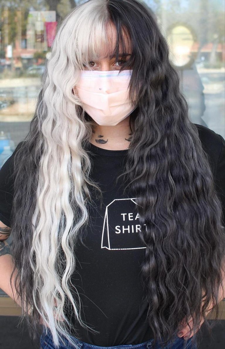 34 Cool two-tone hair color for brunette to try now - Mycozylive.com