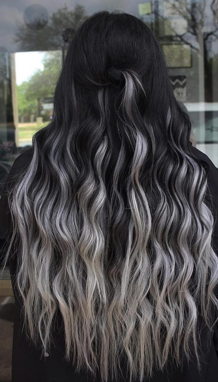 34 Cool two-tone hair color for brunette to try now - Mycozylive.com