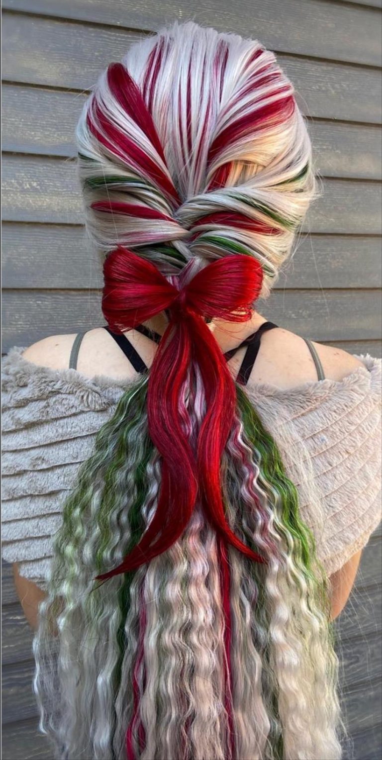 30 Cool Christmas hairstyles design to copy in 2022 - Mycozylive.com