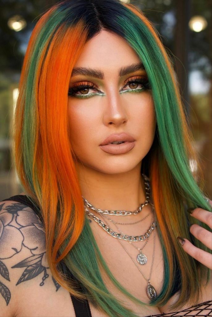 40 Stylish two-tone hair color for Winter hair color ideas - Mycozylive.com