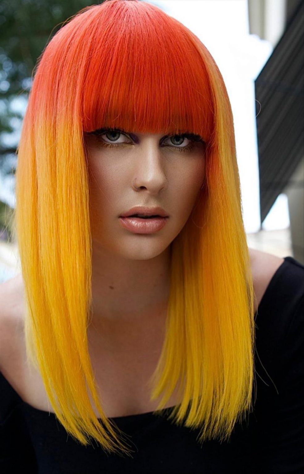 40 Stylish two-tone hair color for Winter hair color ideas - Mycozylive.com