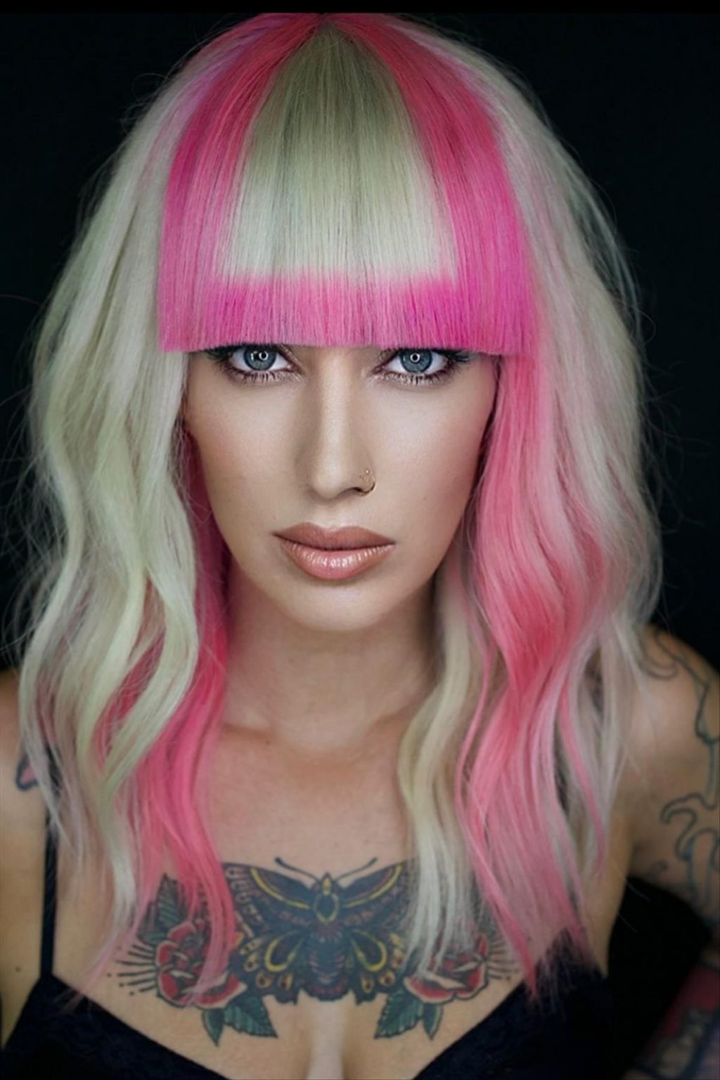 40 Stylish two-tone hair color for Winter hair color ideas - Mycozylive.com