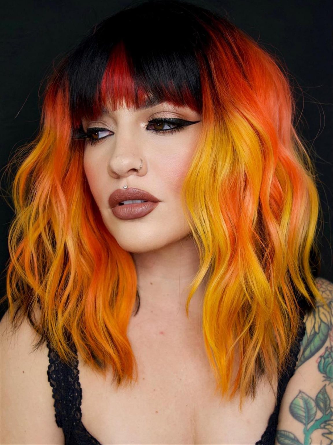 40 Stylish two-tone hair color for Winter hair color ideas - Mycozylive.com