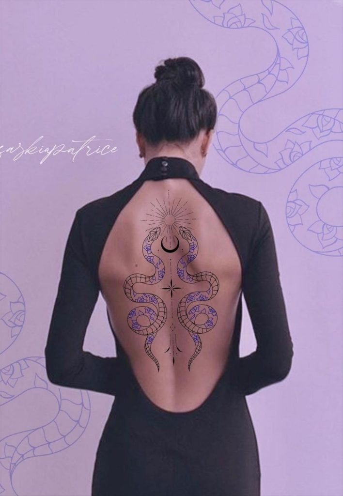 26 Unique and Charming Back Tattoo Designs for Women