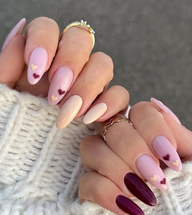 50 Cute heart nail designs for short almond nails - Page 2 of 3 ...