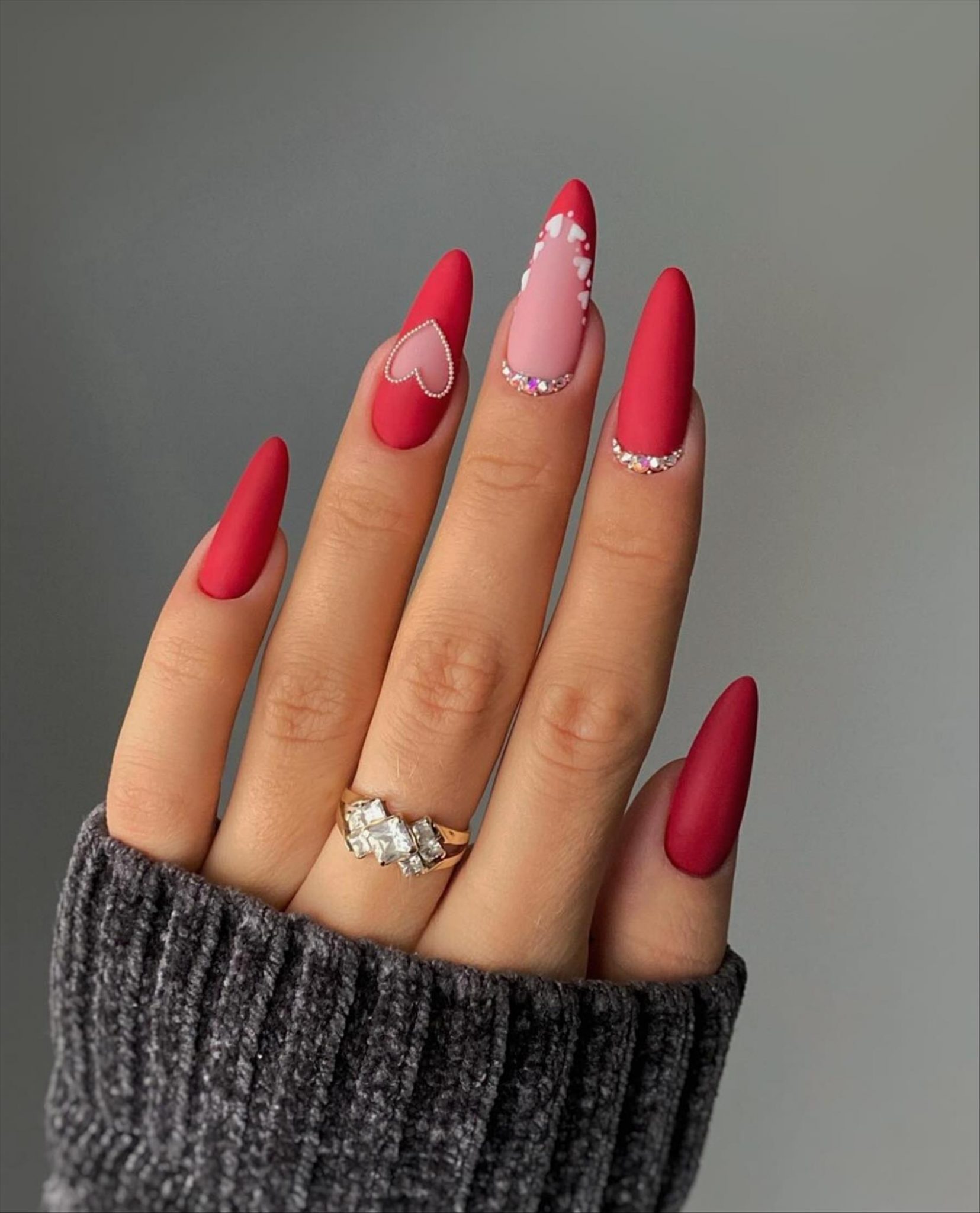 50 Cute heart nail designs for short almond nails - Page 2 of 3 ...