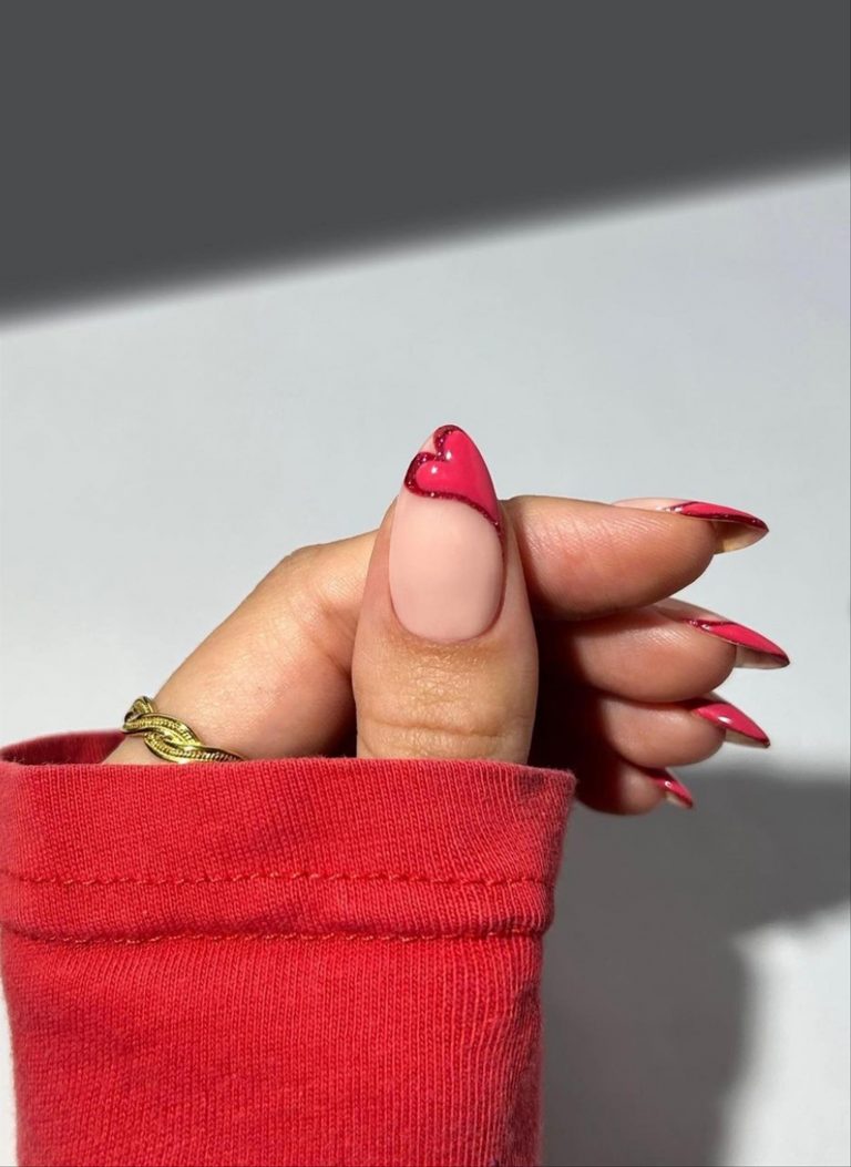 50 Cute heart nail designs for short almond nails - Page 2 of 3 ...