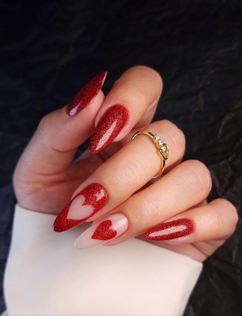 50 Cute heart nail designs for short almond nails - Page 2 of 3 ...