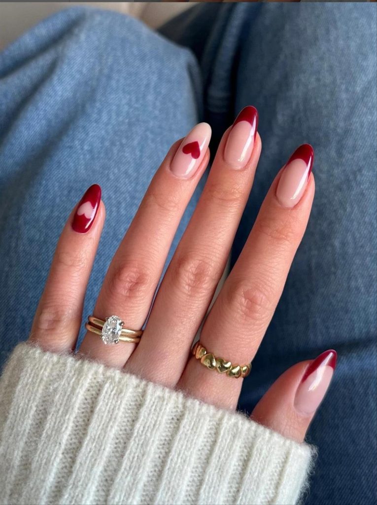 50 Cute heart nail designs for short almond nails - Page 2 of 3 ...