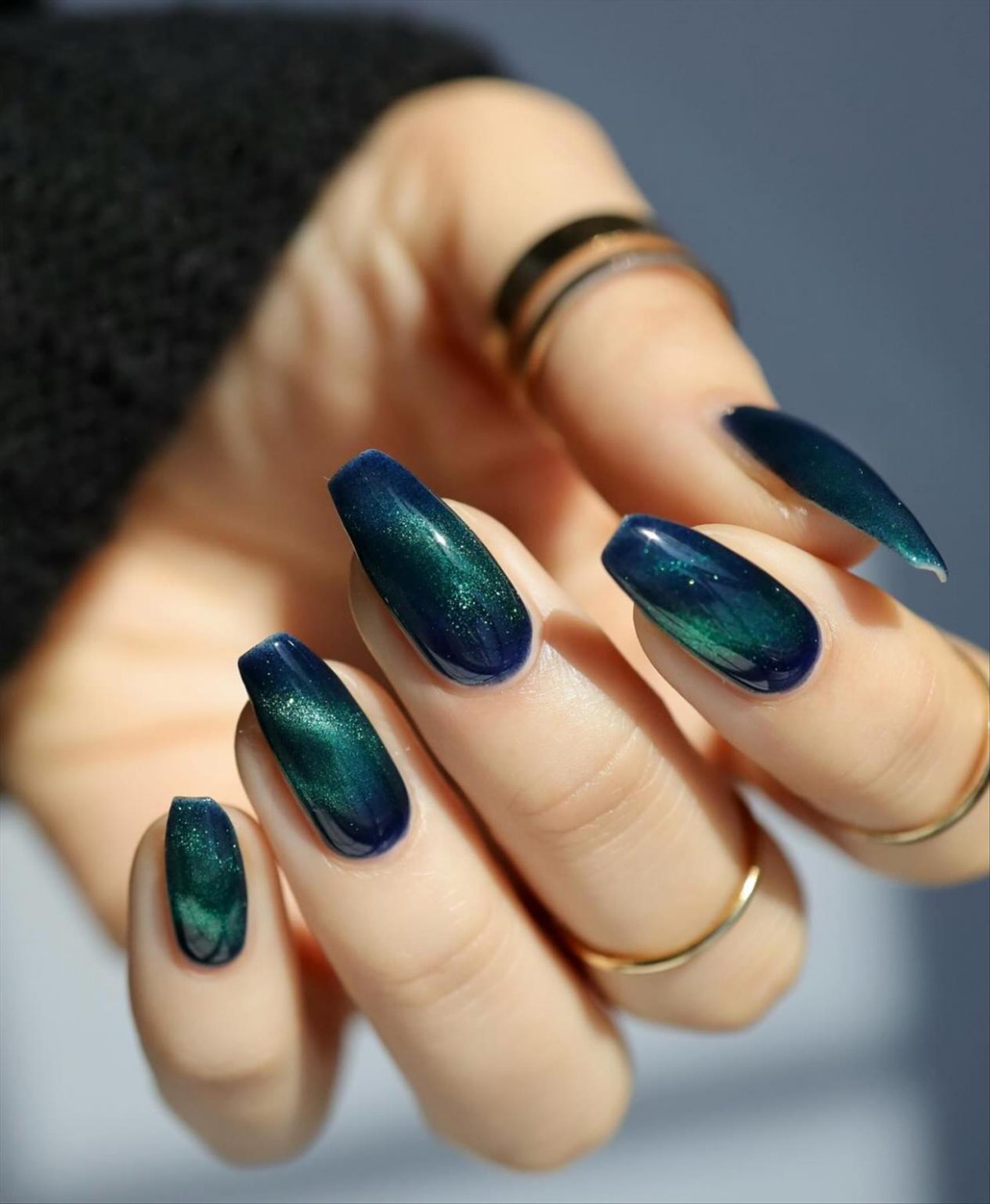 21 Beautiful blue nail designs art you'll love - Mycozylive.com