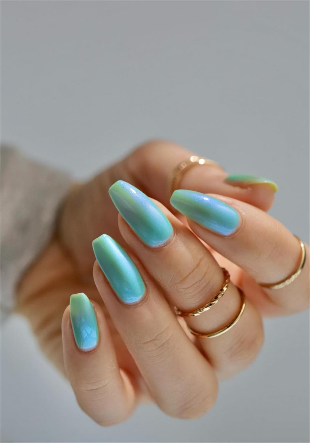 21 Beautiful blue nail designs art you'll love - Mycozylive.com