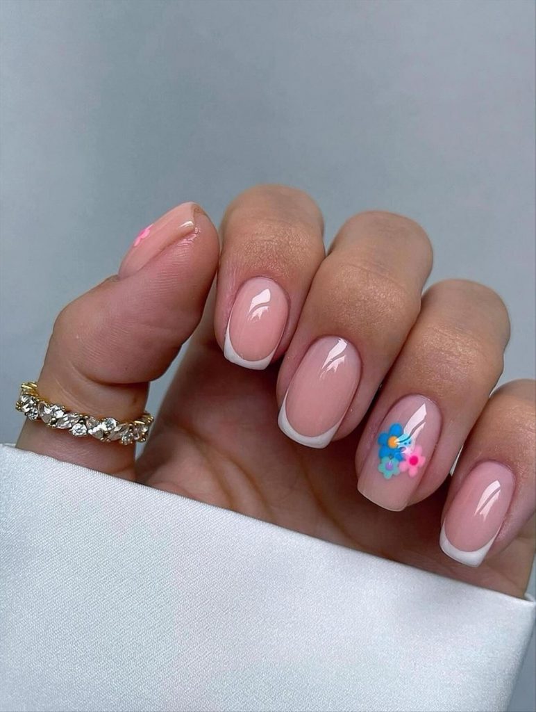 48 Beautiful Spring flower nails design you'll love - Mycozylive.com