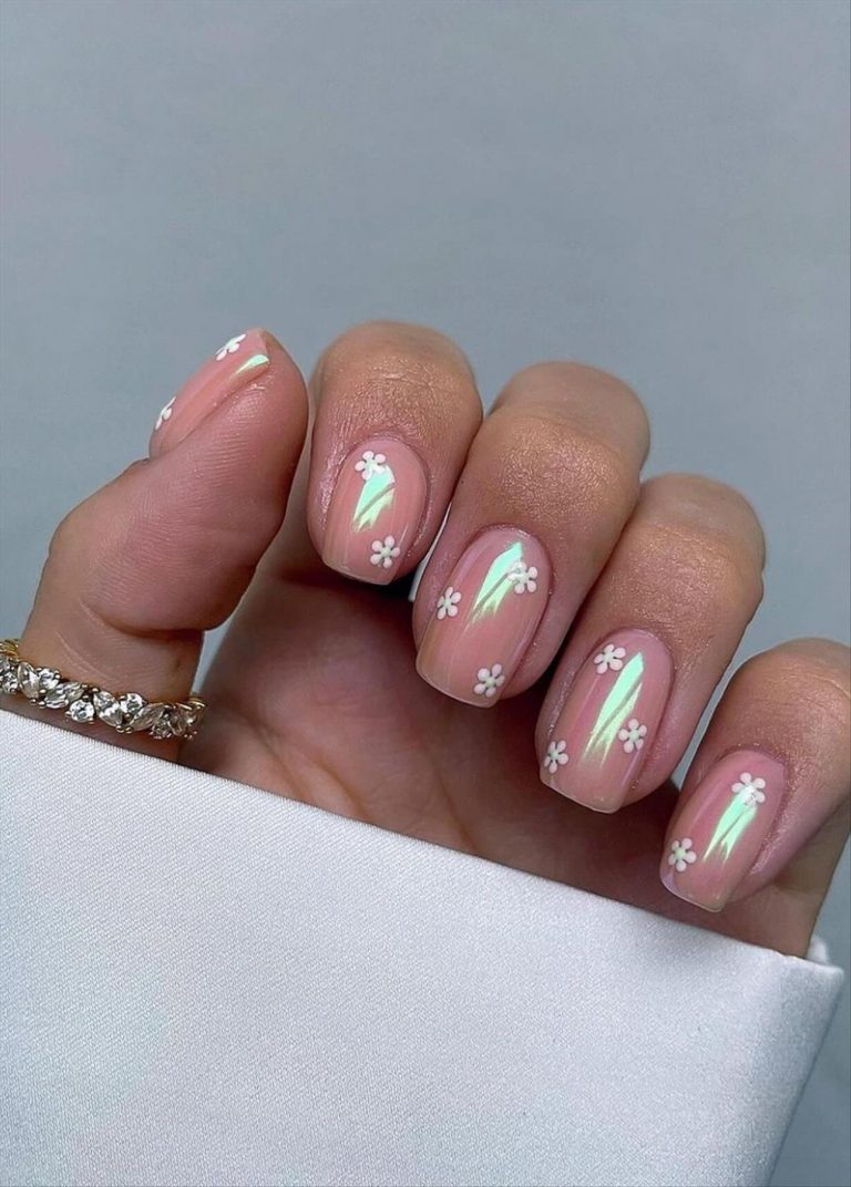 48 Beautiful Spring flower nails design you'll love - Mycozylive.com