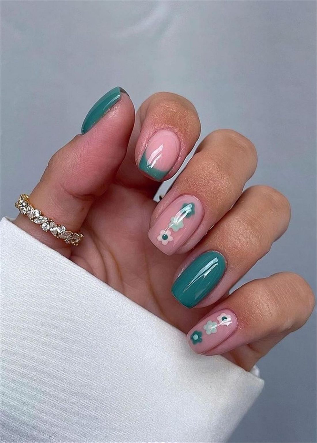 48 Beautiful Spring flower nails design you'll love - Mycozylive.com