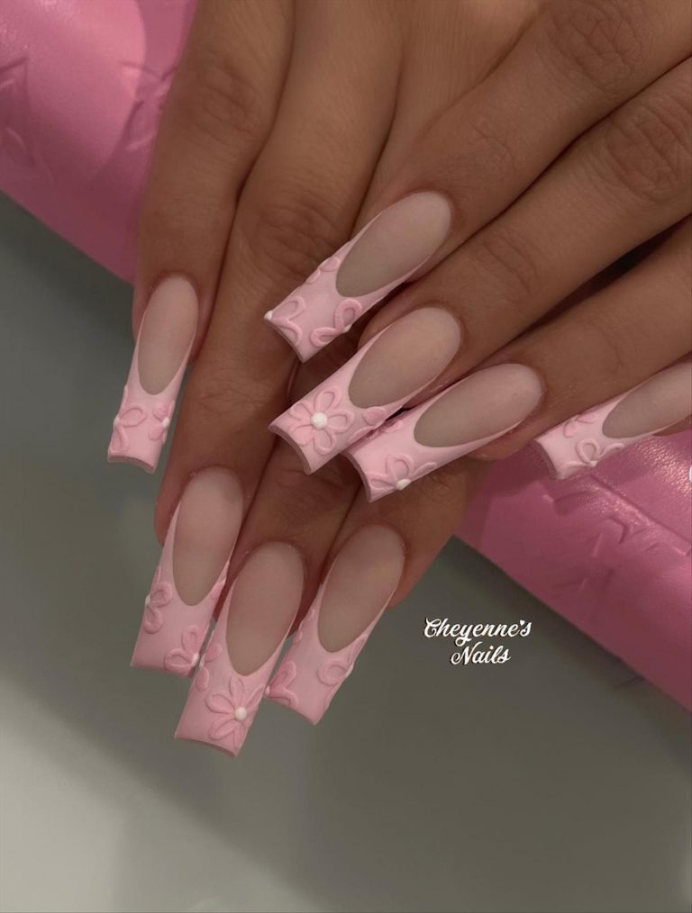 28 Beautiful Spring coffin nails acrylic for 2024 - Mycozylive.com