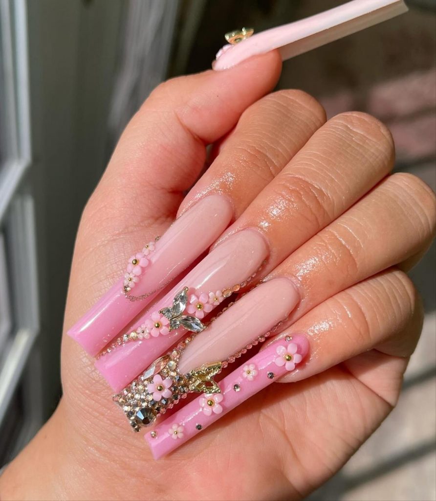 28 Beautiful Spring coffin nails acrylic for 2024 - Mycozylive.com