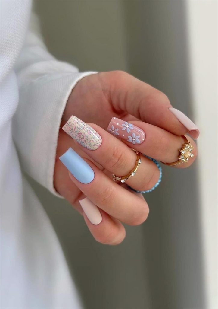 28 Beautiful Spring coffin nails acrylic for 2024 - Mycozylive.com