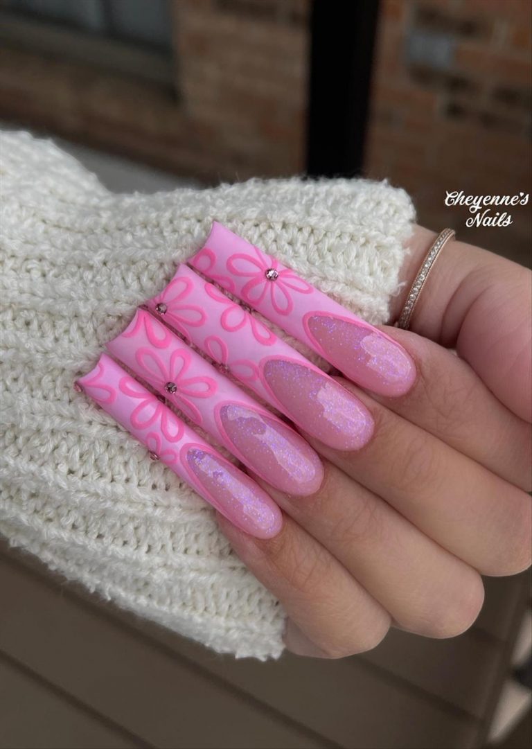 28 Beautiful Spring Coffin Nails Acrylic For 2024
